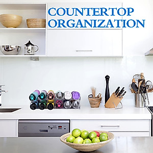 Yipaga Water Bottle Organizer for Cabinet, 3 Pack Stackable Kitchen Pantry Organization and Storage Shelves, Plastic Water Bottle Holder for Fridge Wine Drink Racks Tumbler Travel Mug Cup Organizer