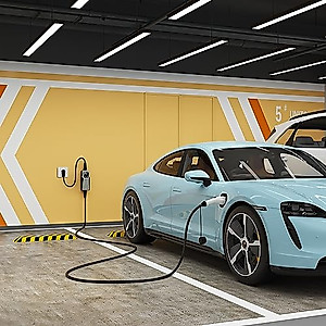 MEGEAR Electric Vehicle Charger with NEMA 14-50 Plug, Level 2 Portable EV Charging Station Adjustable Current 12A/16A/24A/32A/40A for SAE J1772 EVs