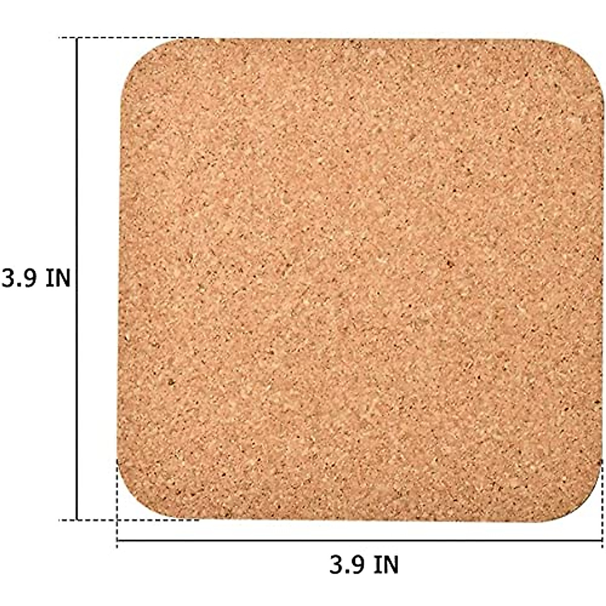 30 Pack Cork Drink Coasters Blank Reusable Absorbent Eco-Friendly DIY Project Tile Craft Board Restaurant Cafe Wedding Supplies and Accessories Home Bar Kitchen Essential (Square)