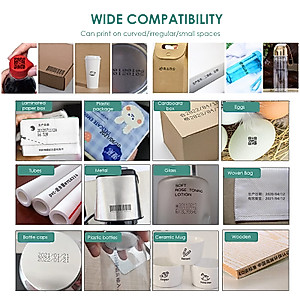 Acogedor Handheld Printer, Handheld Mobile Inkjet Printer with LED Touch Screen, Portable Printer Inkject Coding Machine for Barcode, Label, Date, Text