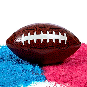 Gender Reveal Football with Pink & Blue Powder - Includes Team Boy and Girl Voting Stickers - Baby Reveal Party Ideas Touchdowns Or Tutus Exploding Reveal Ball Decorations Quarter Back Cheerleader