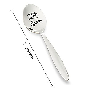 Spoon Gift for Couple - Christmas Gift for Twins | Valentine Gift | Gift from Parents to Sibling | Birthday/Holiday Gift for Men Women Him Her | Big Spoon Little Spoon - 7 Inch