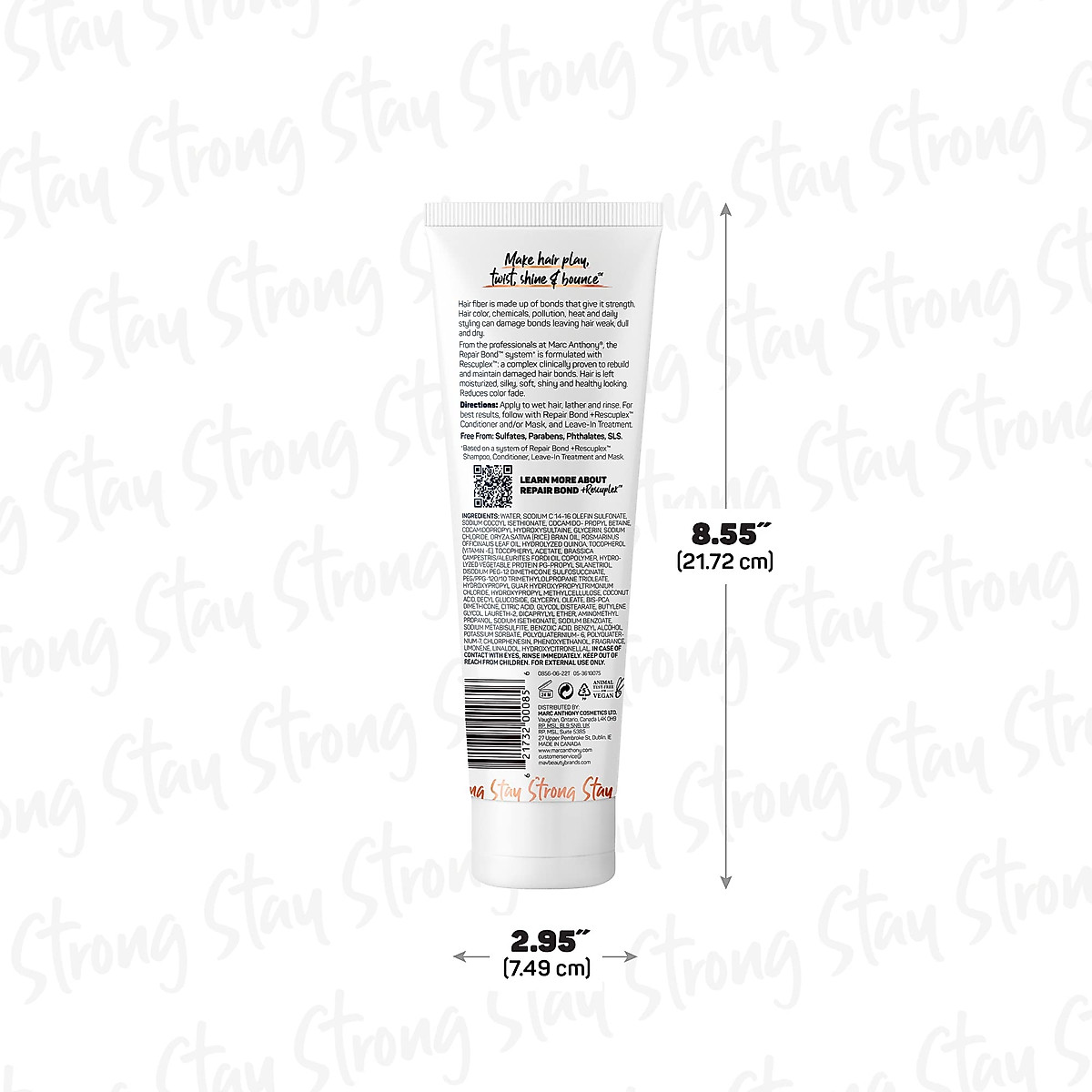 Marc Anthony Repairing Shampoo, Repair Bond +Rescuplex - Repairs, Strengthens & Maintains Bonds within Hair - Eliminates Frizz, Flyaways & Reduce Breakage - Dry & Damaged, Professional Treatment