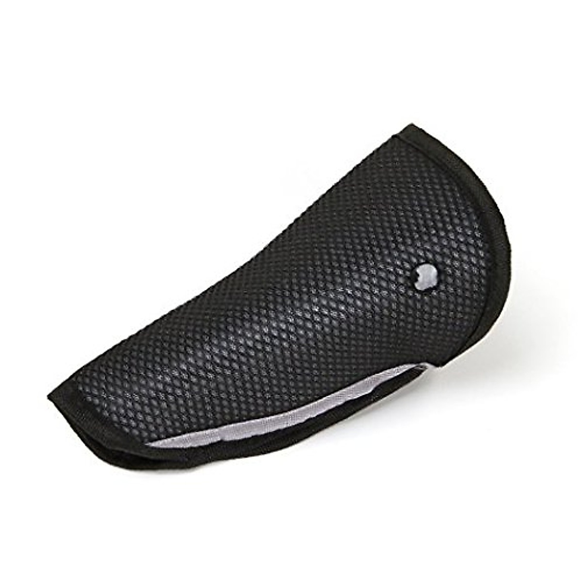 Seat Belt Adjuster, Car Safety Cover Strap Adjuster Pad Harness, Comfortable Protection for Adult Children Keep Belt Away from Neck and Face, Made of Air Mesh Fabric (Premium Luxuries Black)