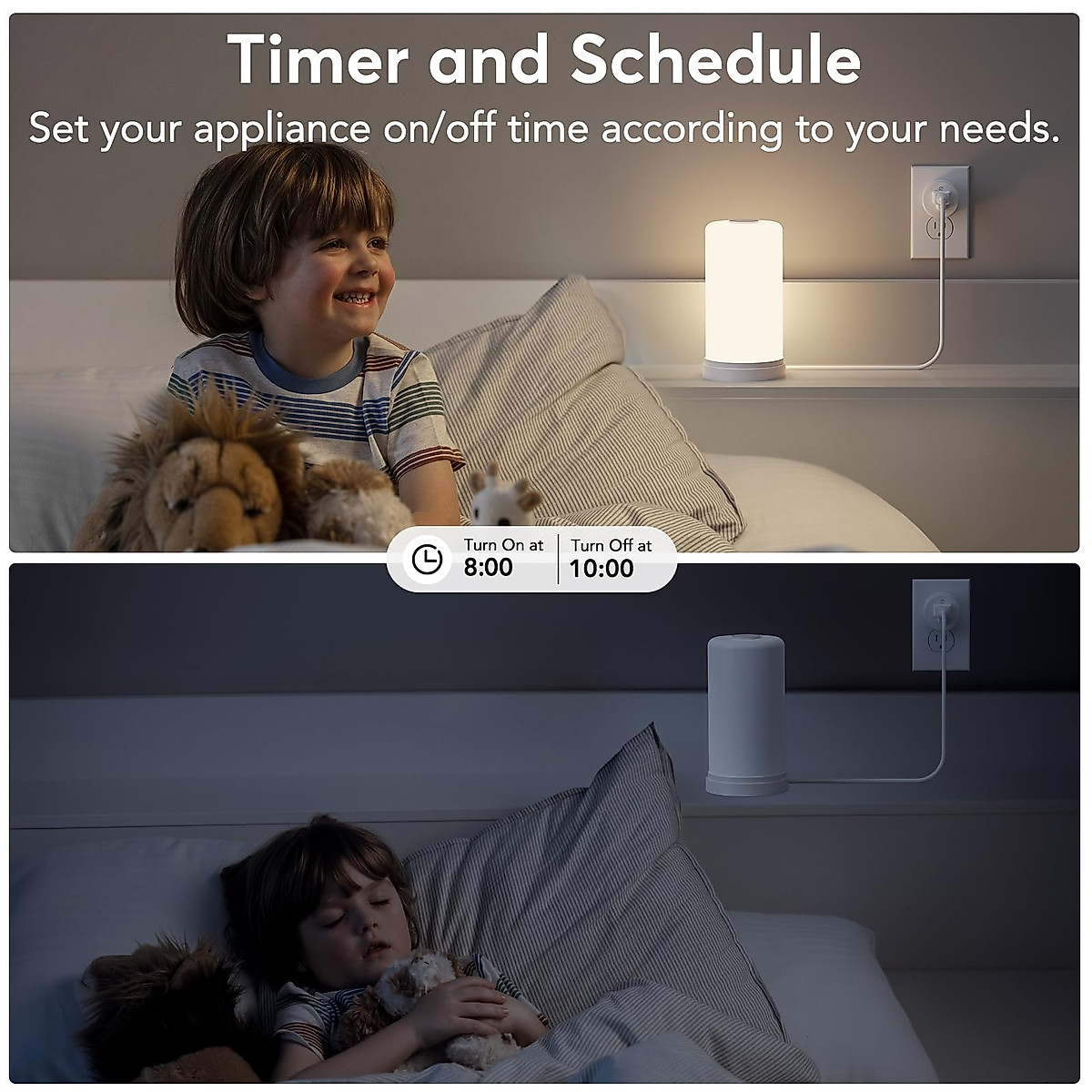 EIGHTREE Smart Plug, Smart Home WiFi Outlet Compatible with Alexa & Google Home, Smart Socket with Remote Control & Timer Function, 2.4GHz WiFi Only