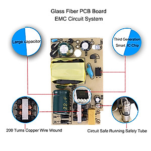 6V 3A Power Supply, COOLM AC 100-240V to DC 6 Volt 3amp 3000mA Power Adapter Transformer 18 Watt Max Chrager 18W Compatible with Proform Cardio Crosstrainers Razor Model 6V 2.5A