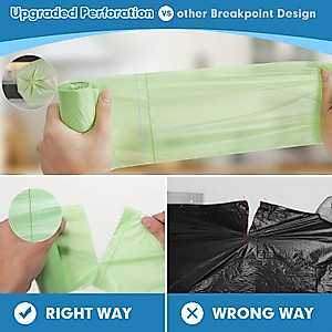 110 Counts Aklyaiap Small Trash Bags Biodegradable, Extra Thick & Strong 4 Gallon Trash Bag Green, Unscented Small Garbage Bags, Easy Tearing Waste Basket Liners for Kitchen, Bathroom, Bedroom, Office