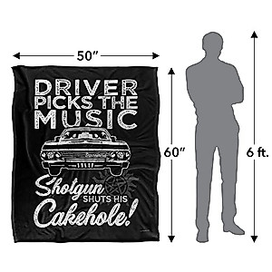 Supernatural Driver Picks Music Officially Licensed Silky Touch Super Soft Throw Blanket 50" x 60"