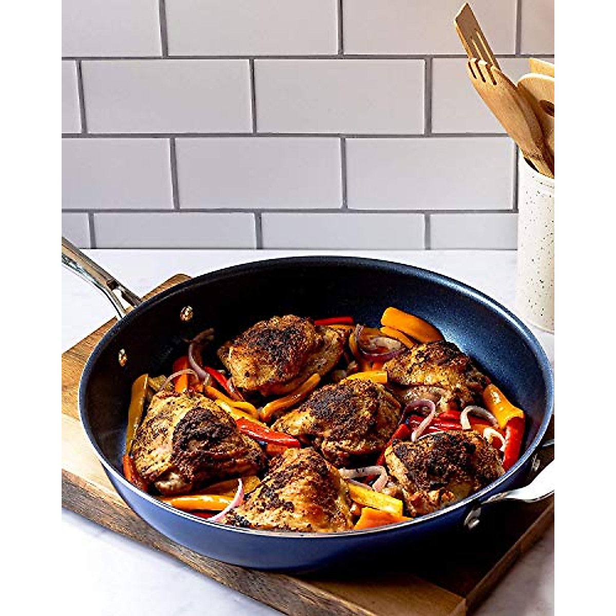 Granite Stone Diamond Granite Stone, 15 Piece Cookware and Bakeware Set, Blue