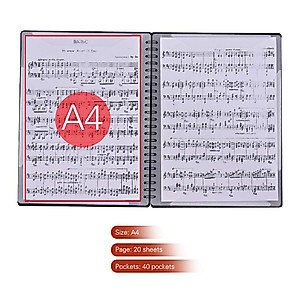 Music Sheet File Paper Storage Folder Creative Change Spectrum Folder A4 Letter Size Double Side Sheet Music Folder File for Holding Sheet Music and Files Etc (White)