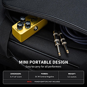 MOSKY Golden Horse Overdrive Effect Pedal Boost Guitar Effect Pedal with True Bypass for Electric Guitar