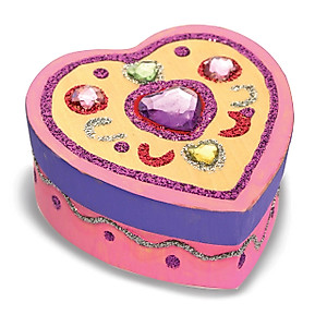 Melissa & Doug Decorate-Your-Own Wooden Heart Box Craft Kit