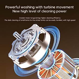 9L Large Capacity Portable Washing Machine,Small Washing Machine,Foldable Washing Machine with Spin-Dry Basket,Mini Washing Machine with 3 Modes Deep Cleaning for Underwear or Small Items,