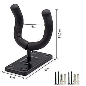 Guitar Wall Mount Guitar Wall Hooks Stand Guitar Display Hanger Suitable Fits Guitars, Bass, Mandolin, Banjo, Ukulele (2 Pack)