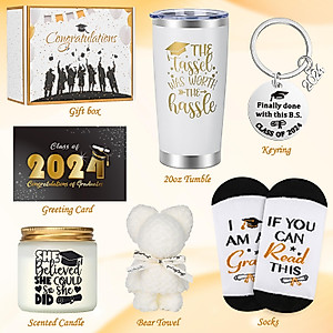 AYGE Graduation Gifts for Her 2025, Class Of 2025 Gifts, Graduation Gifts, Congratulation College High School Tumbler Travel Gifts Set, w/20 oz Tumbler