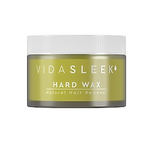 VidaSleek Hard Wax Kit: Wax Kit for Coarse Hair - At Home Waxing Kit With Hard Wax for Face, Underarms, Bikini - Microwavable, Stripless, All Natural, Plant-based Chlorophyll