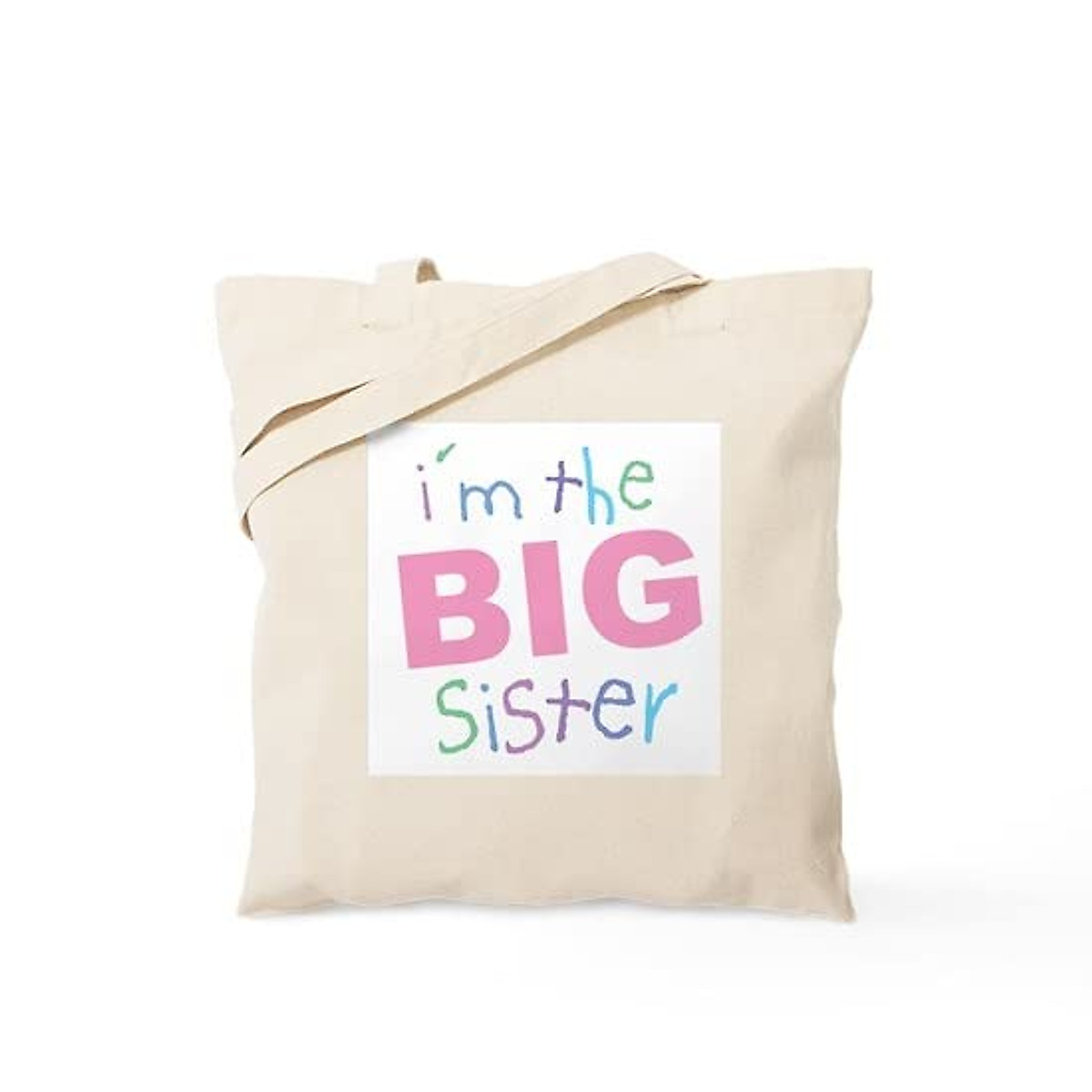 CafePress I'm The Big Sister Tote Bag Natural Canvas Tote Bag, Reusable Shopping Bag