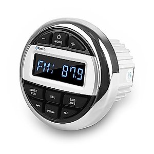 DOODBI Marine Radio Bluetooth Stereo Audio Waterproof Radio Boats FM AM Gauge Stereo Golf Cart Marine Stereo Receiver Audio Systems for RV UTV Yacht