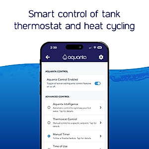 Aquanta Digital Water Heater Timer - Wifi Smart Water Heater Controller/Control - Smart Hot Water Heater Alternative - Programmable, Works with Gas Hot Water Heaters (ONLY) - Leak Sensor Included