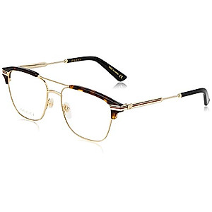 Gucci GG 0241O 003 Gold Havana Plastic Rectangle Eyeglasses 54mm