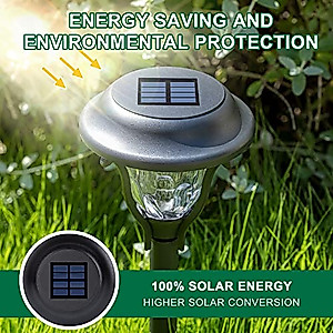 GIGALUMI Solar Garden Lights, 6 Pack Solar Yard Lights, Bright Solar Lights Outdoor Waterproof, Led Solar Pathway Lights Auto On/Off, Landscape Path Lights Solar Powered for Yard, Walkway, Lawn
