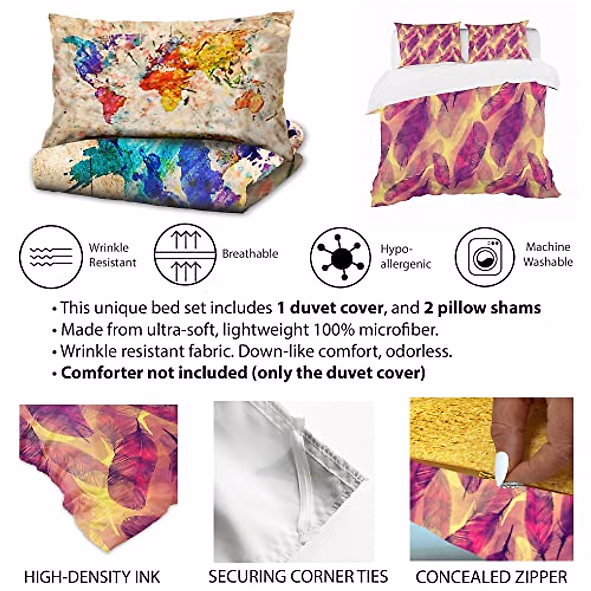 DESIGN ART Designart 'Red Blossoming Poppies V' Traditional Duvet Cover Set Full/Queen Cover + 2 Shams 3 Piece