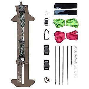 Cyrank Paracord Bracelet Jig Kit, Adjustable Length Metal Bracelet Maker Kit Paracord Tool Kit Paracord Jig Bracelet Maker DIY Weaving Craft Tools Set