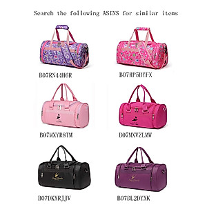 Small/Large Dance Duffle Bag For Girls Sport Gym Bags For Women Yoga Bag (Rose, Small)