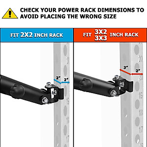 A2ZCARE Power Rack Mounted Landmine Attachment, T Bar Row Landmine Base, Fit 2-inch Olympic Row Bar, Compatible with 3x2 & 3x3 inch Power Cage
