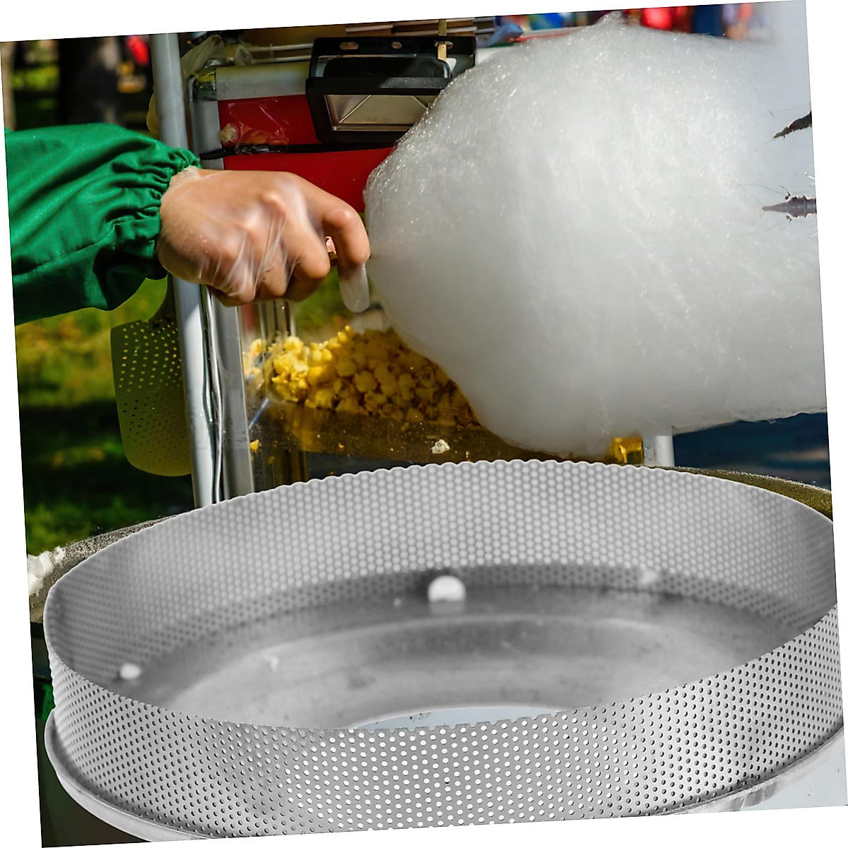 DOITOOL Stainless Steel Mesh Cover Maker Parts Sugar Dispenser Bowl Easy Install for Floss Production