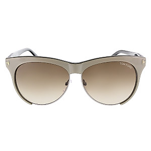 Tom Ford FT0365 38B Bronze Leona Round Sunglasses Lens Category 3 Size 59mm