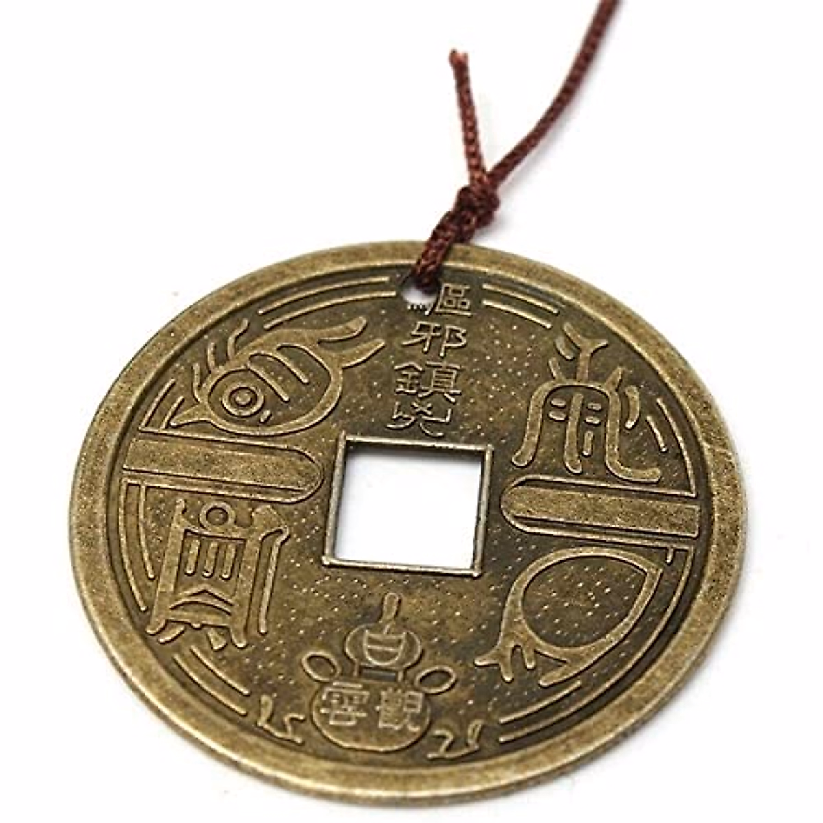 Lucky Wind Chimes Fengshui Bell Copper Alloy Dragon Bell 6 Bells Hanging Wind Bell for Home Garden Hanging Good Luck Blessing