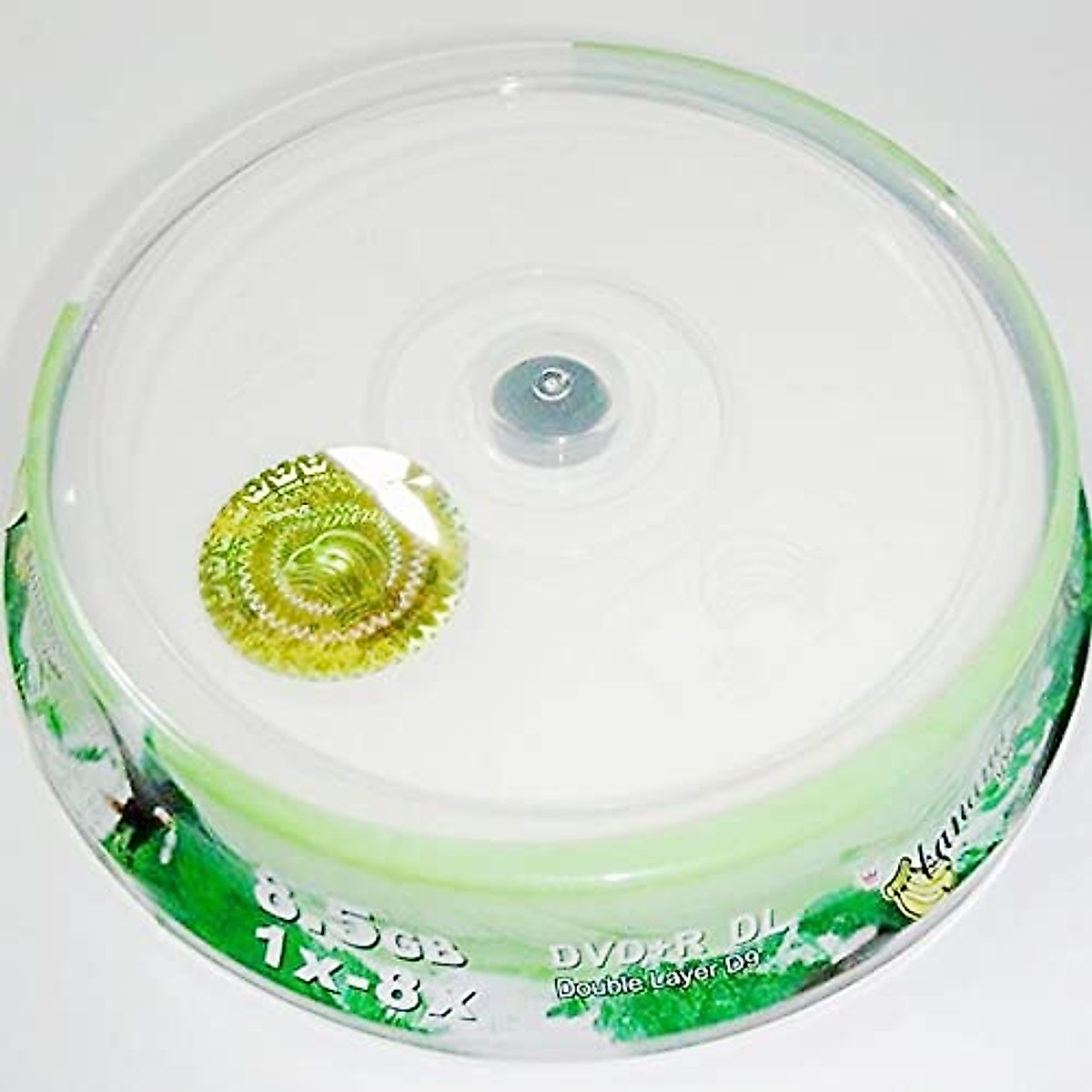 ShineBear 10 Pieces A+ Quality Banana Blank Printable DVD+R DL 8X Dual Layer 8.5GB D9 DVD dl Original Cake Box - (Cable Length: 8.5GB)