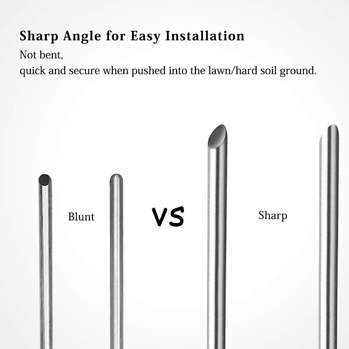 Cesun Garden Landscape Staples 6 Inch 9 Gauge Heavy Duty Galvanized Ground Stakes Fabric Pins Weed Barrier Stakes for Yard Art, Lawn Stuff, Sod and Ground Cover, 100 PCS