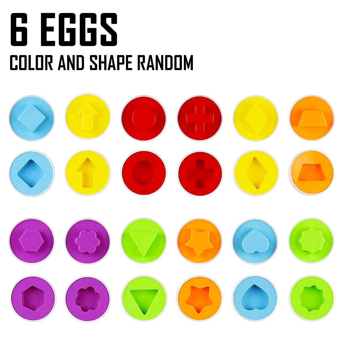 EJLIFEBOX 14 Pack Jumbo Nuts Bolts and Matching Eggs Fine Motor Skills Toys Set for Toddlers, Matching Color and Shape Game Toy Improve Motor Skills