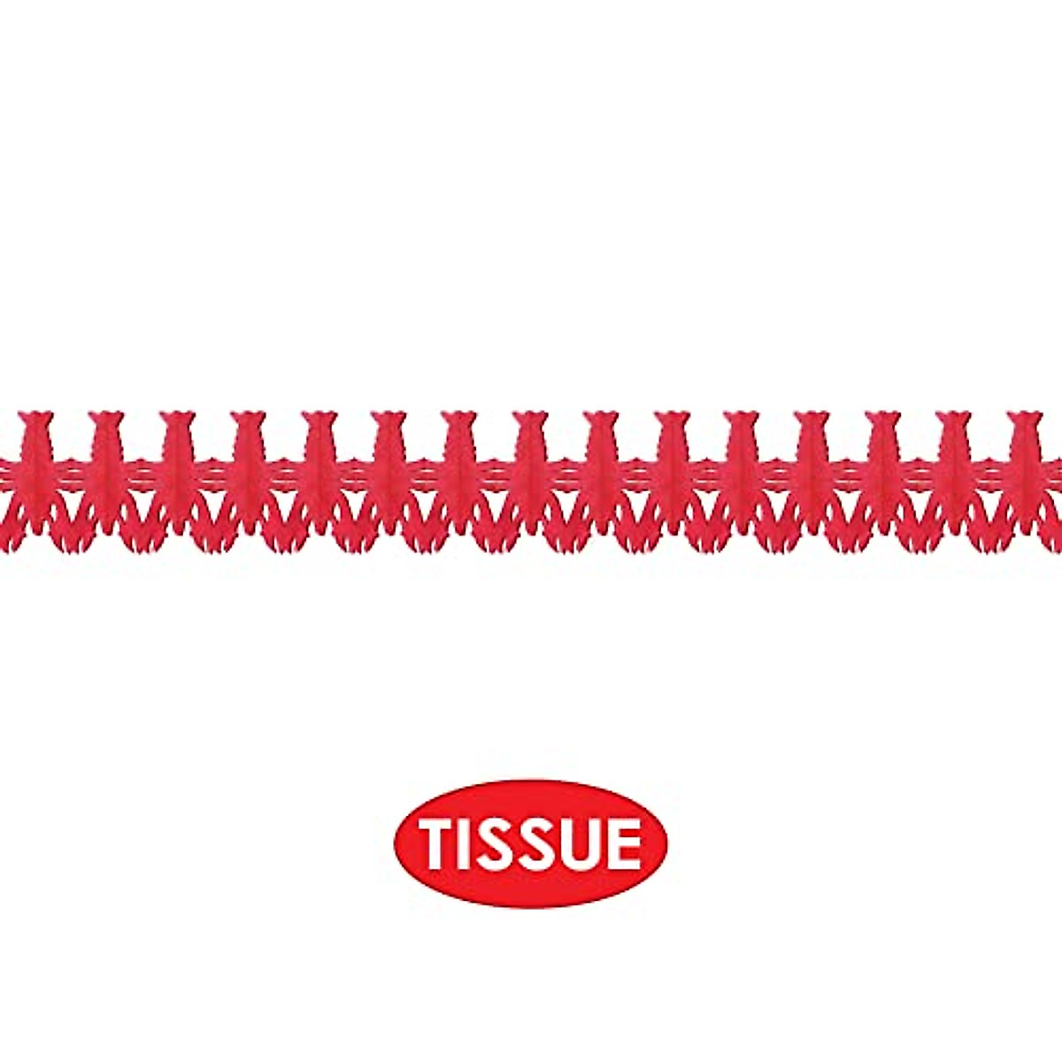 Beistle Crawfish Garland, 2 Piece, 9" x 14', Red