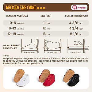 Meckior Baby Booties Newborn Infant Unisex Baby Girls Boys Velvet Rubber Anit-Slip Sole Shoes Toddler Fleece Cozy Winter Warm Prewalker Boots