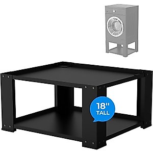 YAFF Heavy-Duty Washer and Dryer Stand - Universal Laundry Pedestal, Fits 27" and 28" Models, Durable Steel, 700 lbs Capacity, 18-Inch Height, Black