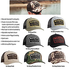Magpul mens Magpul Snap Back Baseball Cap, One Size Fits Most Go Bang Trucker Hat Woodland Camo, Woodland Camo, One Size US