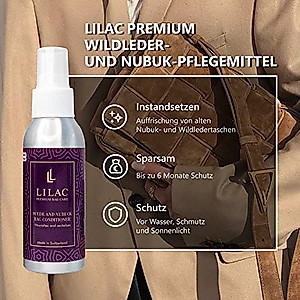 Lilac Premium Leather Care Set Swiss Made Professional Suede and Textile Care Products for Handbags (Suede and Textile Set), 5.4 Ounce