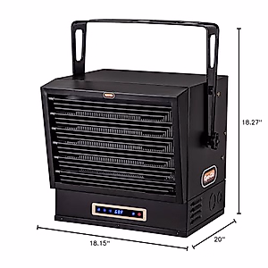 Dyna-Glo EG10000DH Dual Heat 10,000W Electric Garage Heater, Black