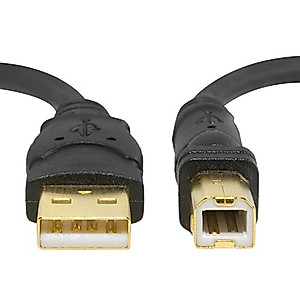 Mediabridge™ USB 2.0 - A Male to B Male Cable (10 Feet) - High-Speed with Gold-Plated Connectors - Black - (Part# 30-001-10B)