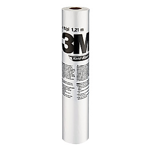 3M Hand-Masker Contractor's Plastic Film, 48" in x 180' Feet, Unfolds to Full Width, Contains Job Site Dust & Overspray, For Painting, Drywall Texturing, Wall Finishing & Floor Standing, 1 Roll (CP4)