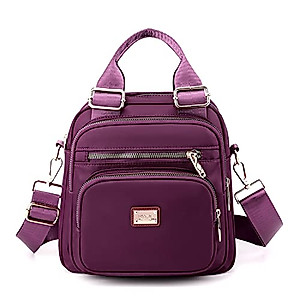 Fecialy Women's Backpack Multifunction Large Capacity Travel Shoulder Bags Waterproof Nylon Multiple Pockets Bag