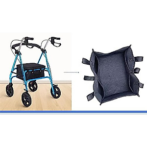 XINFULLWOL Walker Bags,Rollator Storage Bag Under Seat,Walker Accessories for Folding Walker, Accessories Bags for Seniors,Walker Underseat Replacement Medical Basket(Medium,Black)