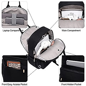 JEEHAN Travel Backpack Purse for Women 15.6 Inch Laptop Bag with USB Port Fashion Waterproof Backpacks Carry On Small Teacher Backpack Daypacks for College Work