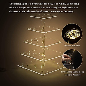 3 Tier Shelf Cake Pop Stand (Yellow) + 5 Tier Premium Cupcake Holder (Yellow)