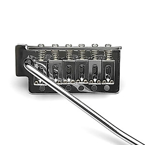 SAPHUE 52.5mm Guitar Stratocaster Tremolo Bridge Set for Fender Strat Squier Electric Guitar Replacement (Chrome, 52.5mm)