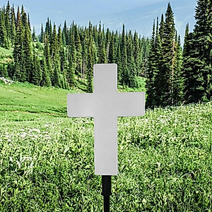 LOVIVER Solar Lighted Cross by Eternal Light Memorial Light Garden Cemetery Church