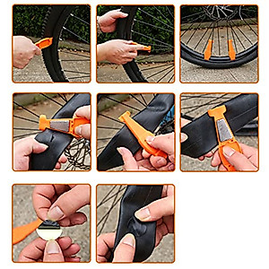 INOOMP 1 Set Bicycle tire Lever tire Repair Patches tire Repair Tools Bike Repair kit tyre Remover Bike tire Repair Accessory Bike Tool Bike Tires MTB Tires Bike Supply Nylon car Sticker